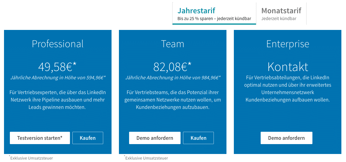 LinkedIn Unternehmensprofil: Kosten - ironshark.de